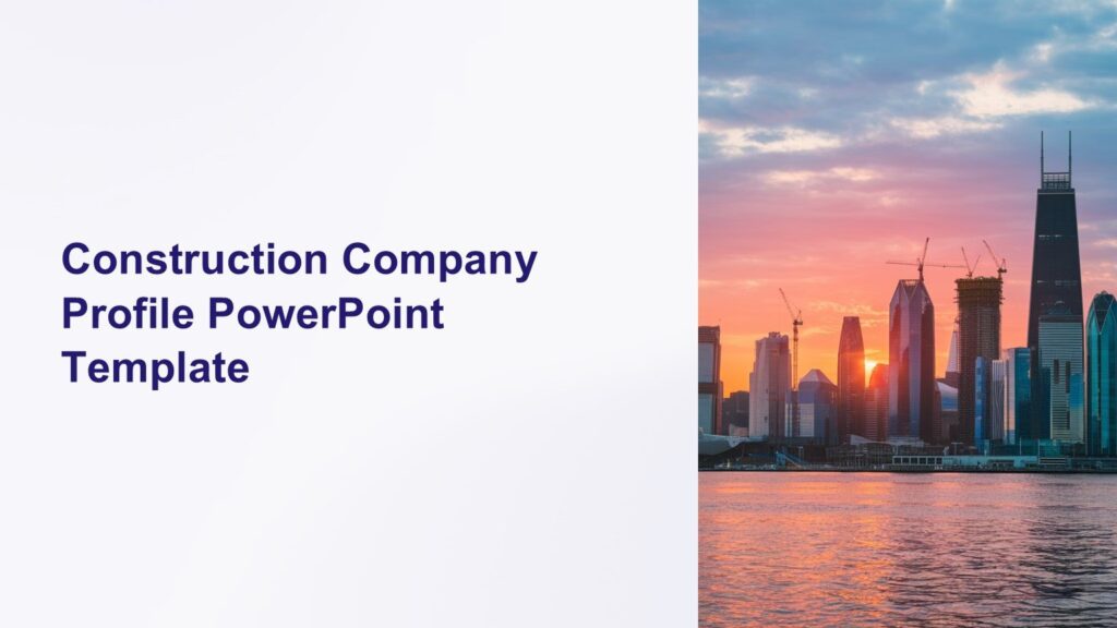 Construction Company Profile PowerPoint Template : 100% Editable PPTx