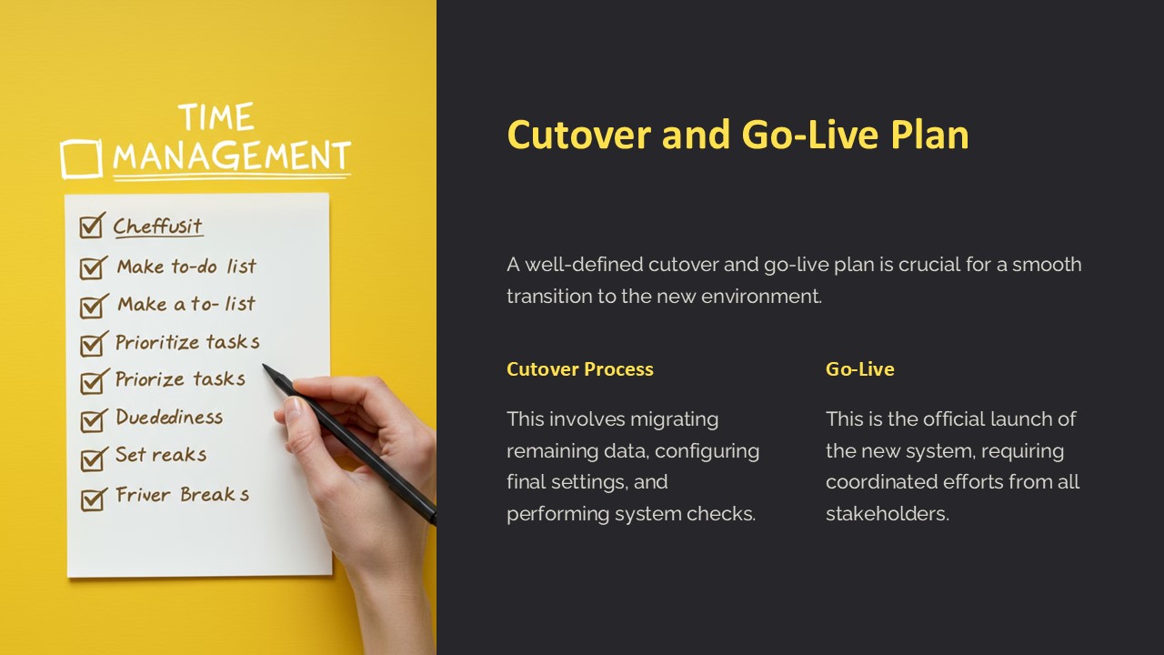Cutover and Go Live Plan PowerPoint Presentation : 100% Editable PPTx