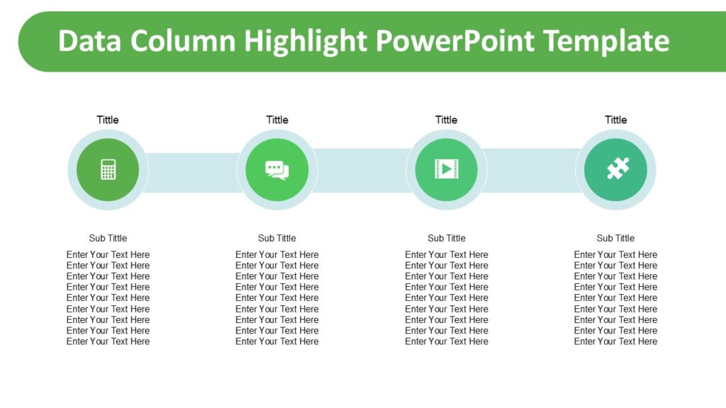 Data Column Highlight PowerPoint Template : 100% Editable PPTx