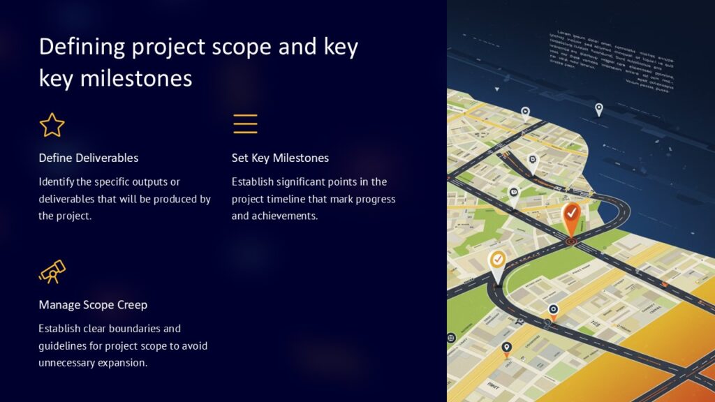 Defining project scope and key milestones PowerPoint Presentation : 100% Editable PPTx