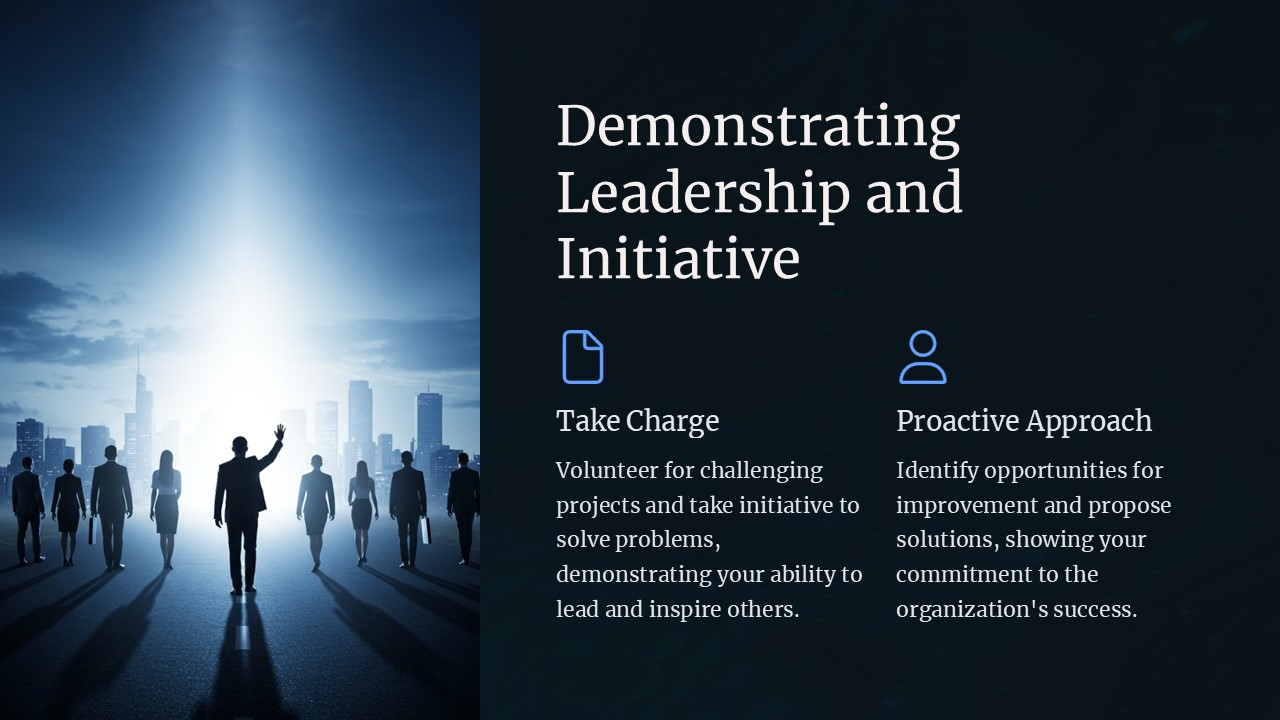 Demonstrating Leadership and Initiative PowerPoint Presentation : 100% ...