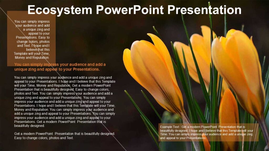 Ecosystem PowerPoint Presentation : 100% Editable PPTx