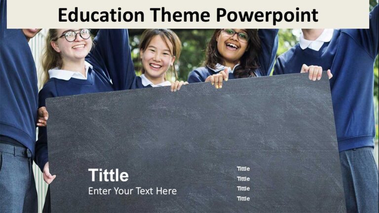 Education Theme Powerpoint : 100% Editable PPTx
