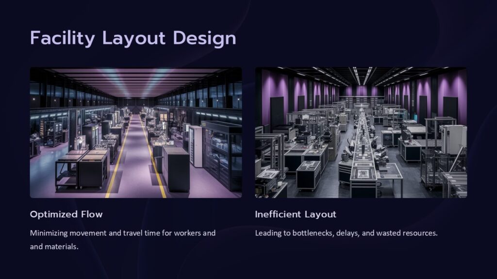 Facility Layout Design PowerPoint Presentation : 100% Editable PPTx