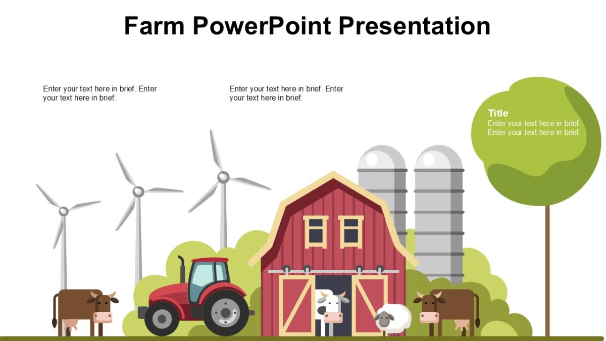 Farm PowerPoint Presentation : 100% Editable PPTx