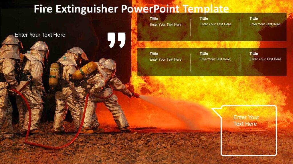 Fire Extinguisher PowerPoint Template : 100% Editable PPTx