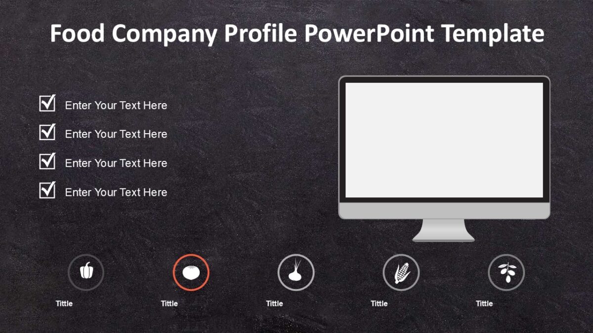 Food Company Profile PowerPoint Template : 100% Editable PPTx