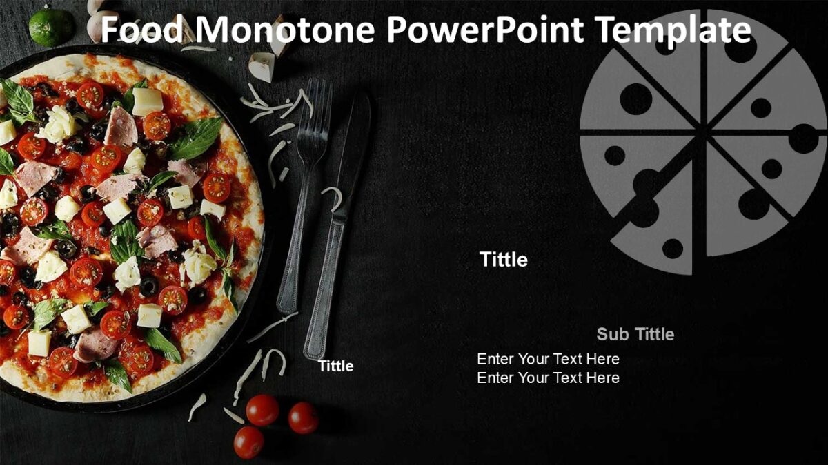 Food Monotone PowerPoint Template - PPTUniverse