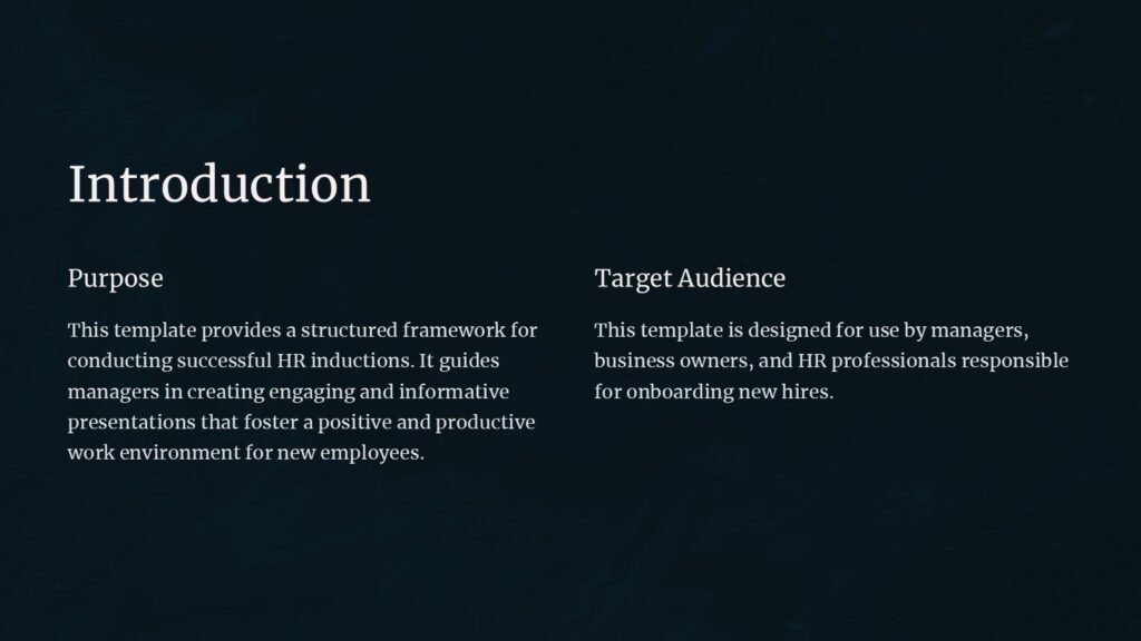 HR Induction PowerPoint Template : 100% Editable PPTx