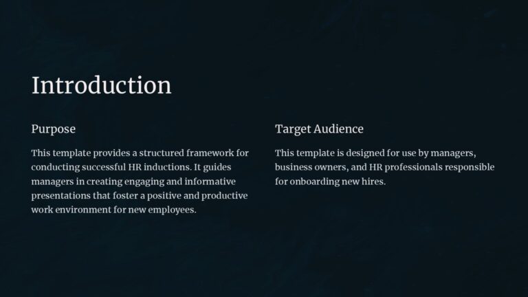 HR Induction PowerPoint Template : 100% Editable PPTx