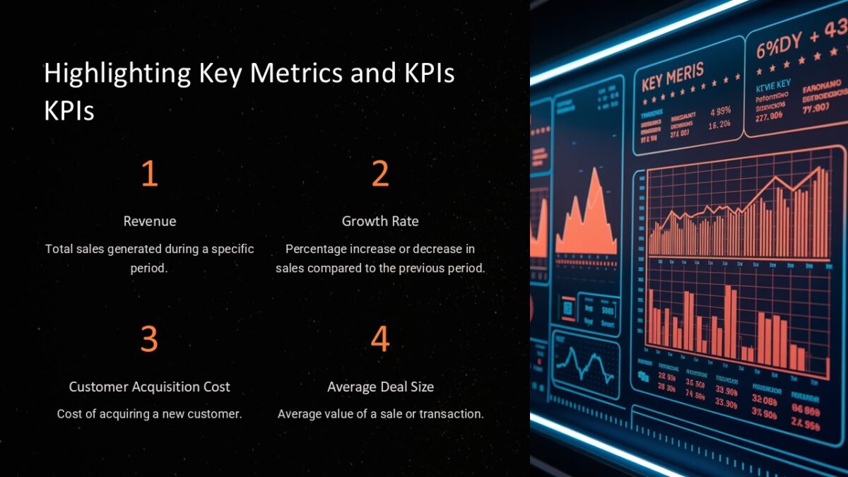 Highlighting Key Metrics and KPIs PowerPoint Presentation - PPTUniverse