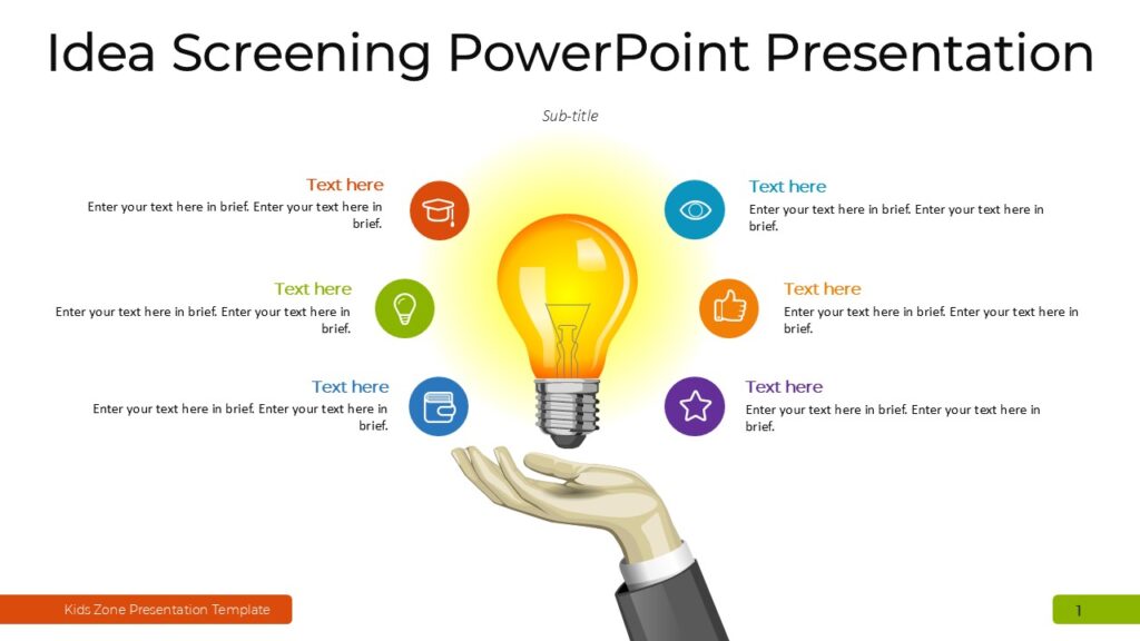 Idea Screening PowerPoint Presentation : 100% Editable PPTx