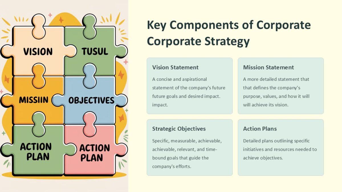 Key Components of Corporate Strategy PowerPoint Presentation : 100% ...
