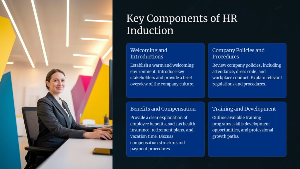 Key Components of HR Induction PowerPoint Presentation : 100% Editable PPTx