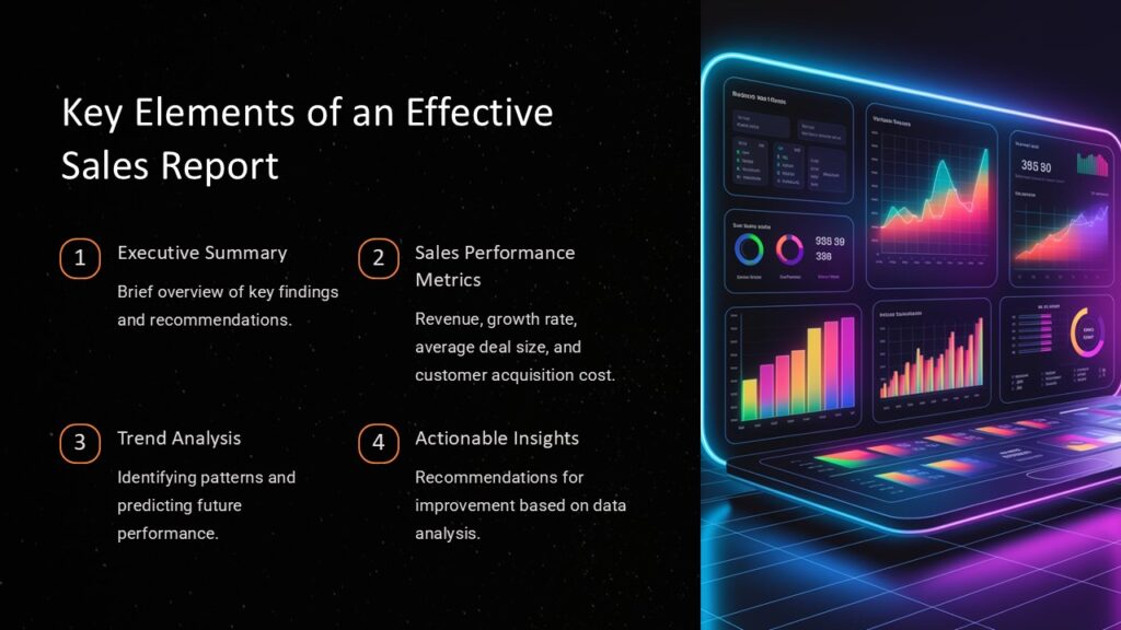 Key Elements of an Effective Sales Report PowerPoint Presentation : 100 ...