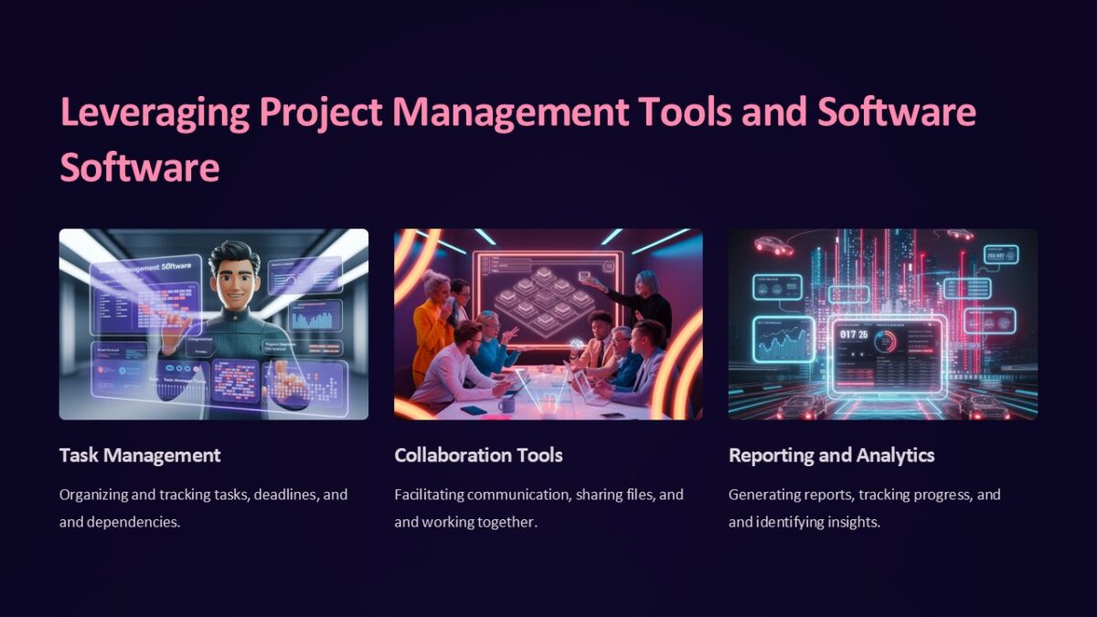 Leveraging Project Management Tools and Software PowerPoint Presentation : 100% Editable PPTx