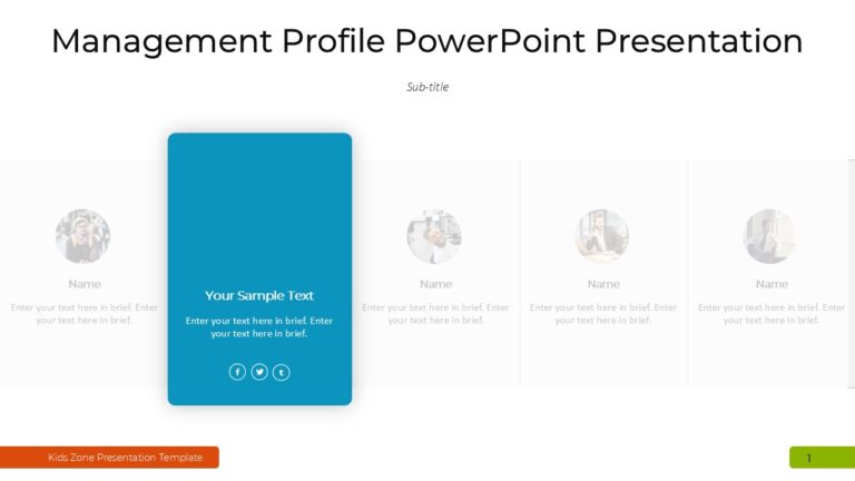 Management Profile PowerPoint Presentation : 100% Editable PPTx