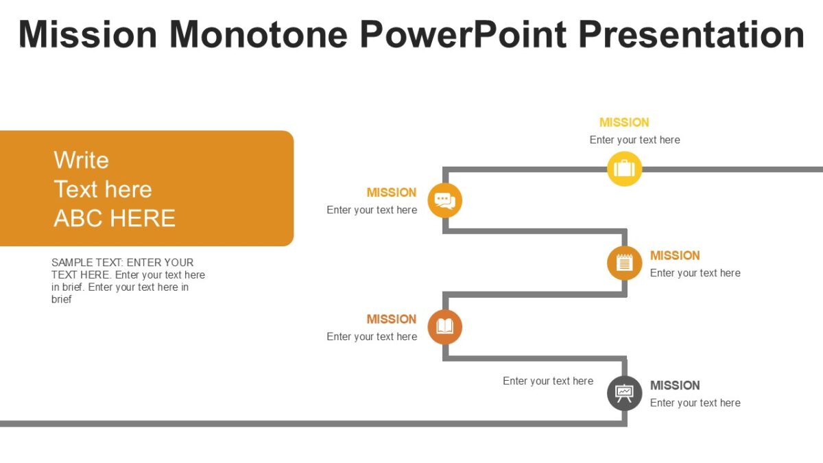 Mission Monotone PowerPoint Presentation : 100% Editable PPTx