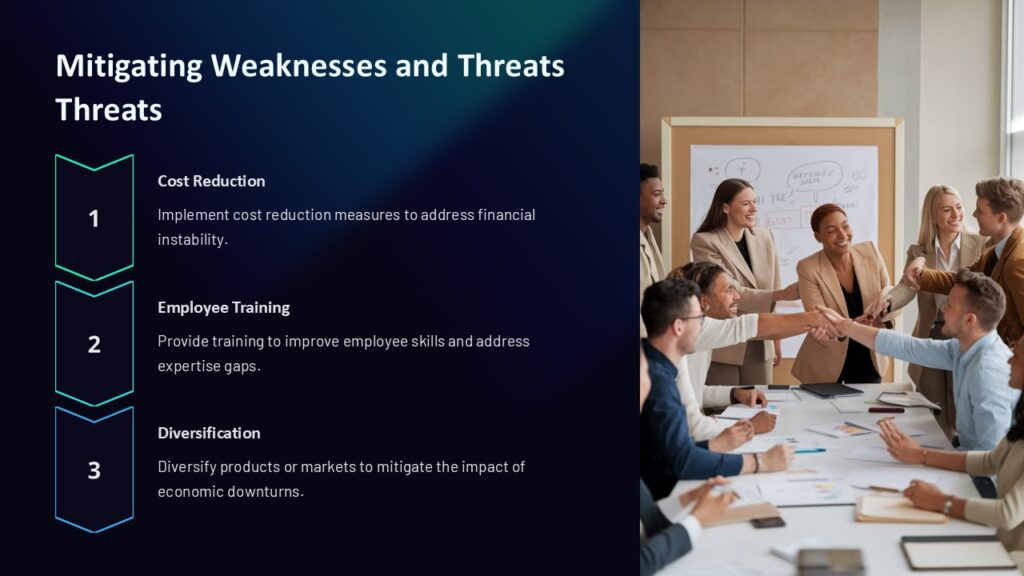 Mitigating Weaknesses and Threats PowerPoint Presentation : 100% ...
