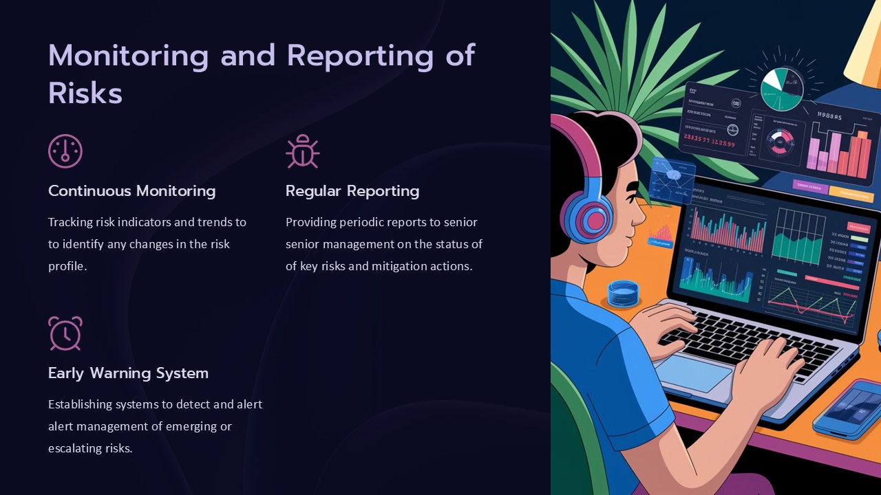 Monitoring And Reporting Of Risks Powerpoint Presentation Pptuniverse