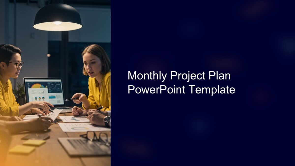 Monthly Project Plan PowerPoint Template - PPTUniverse