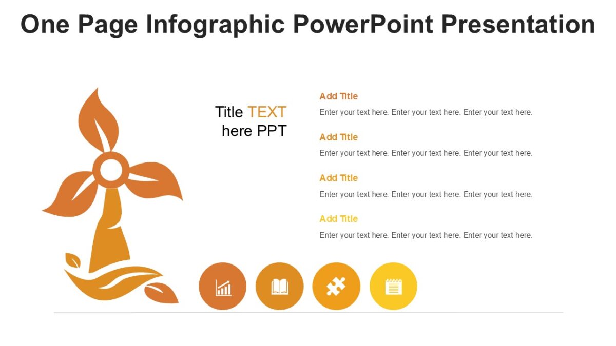 One Page Infographic PowerPoint Presentation : 100% Editable PPTx