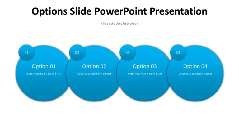Options Slide PowerPoint Presentation : 100% Editable PPTx