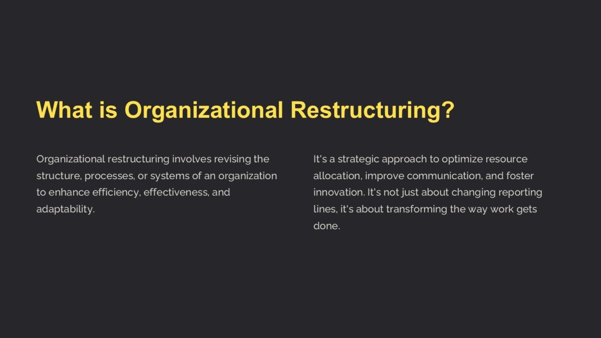 Organizational Restructuring PowerPoint Template : 100% Editable PPTx