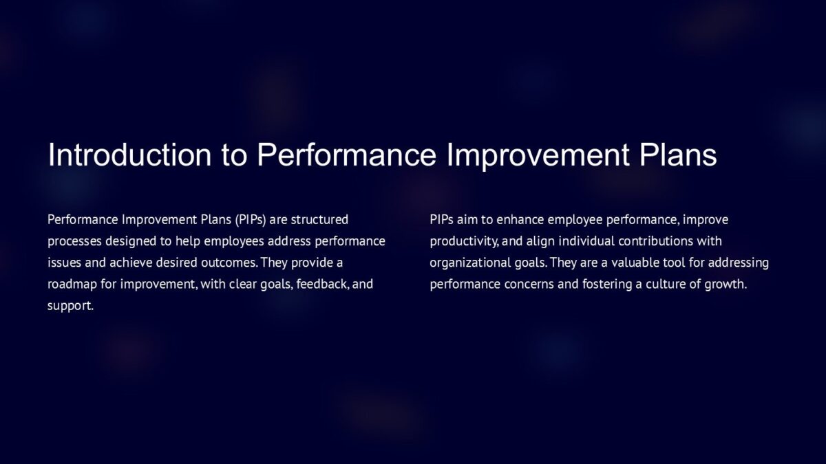 Performance Improvement Plan PowerPoint Template : 100% Editable PPTx