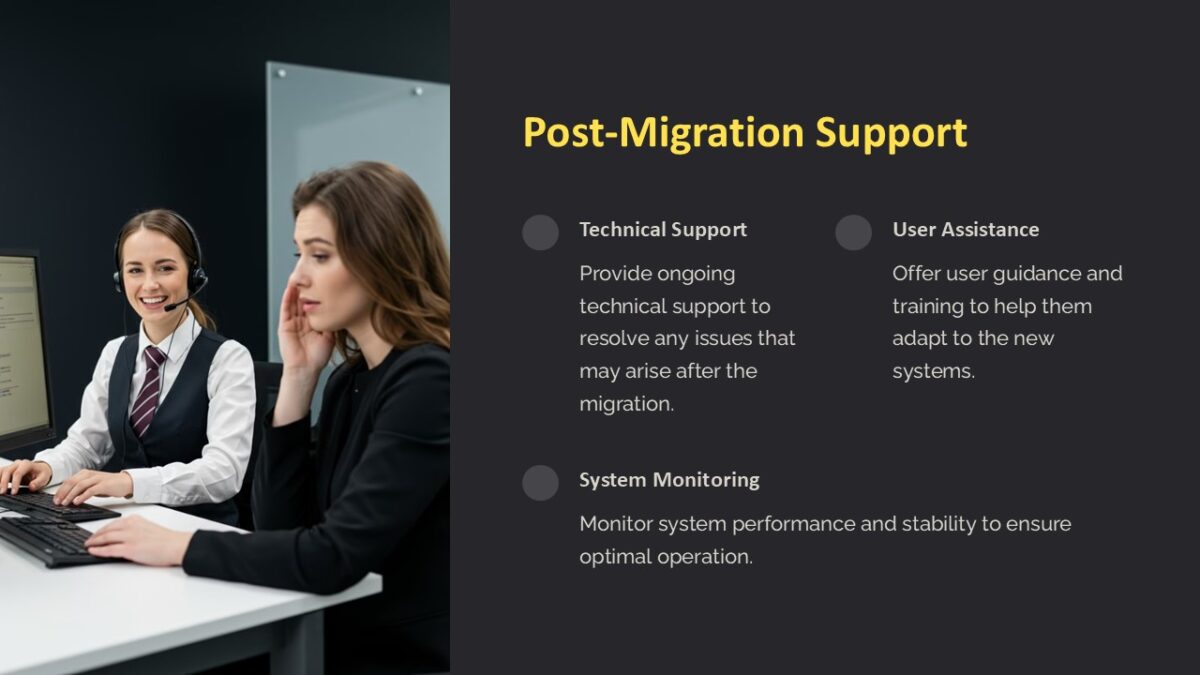 Post Migration Support PowerPoint Presentation : 100% Editable PPTx