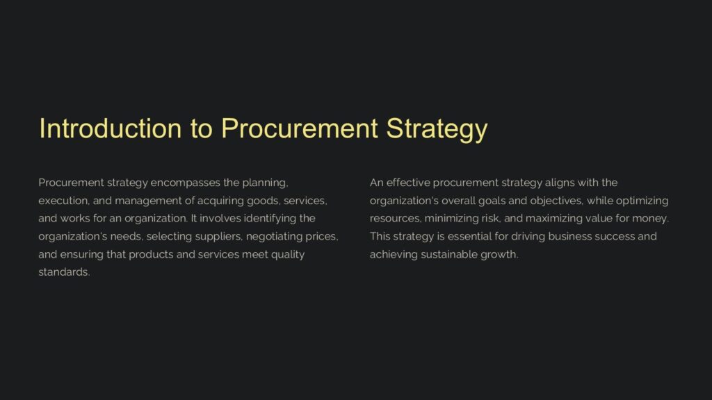 Procurement Strategy PowerPoint Template : 100% Editable PPTx