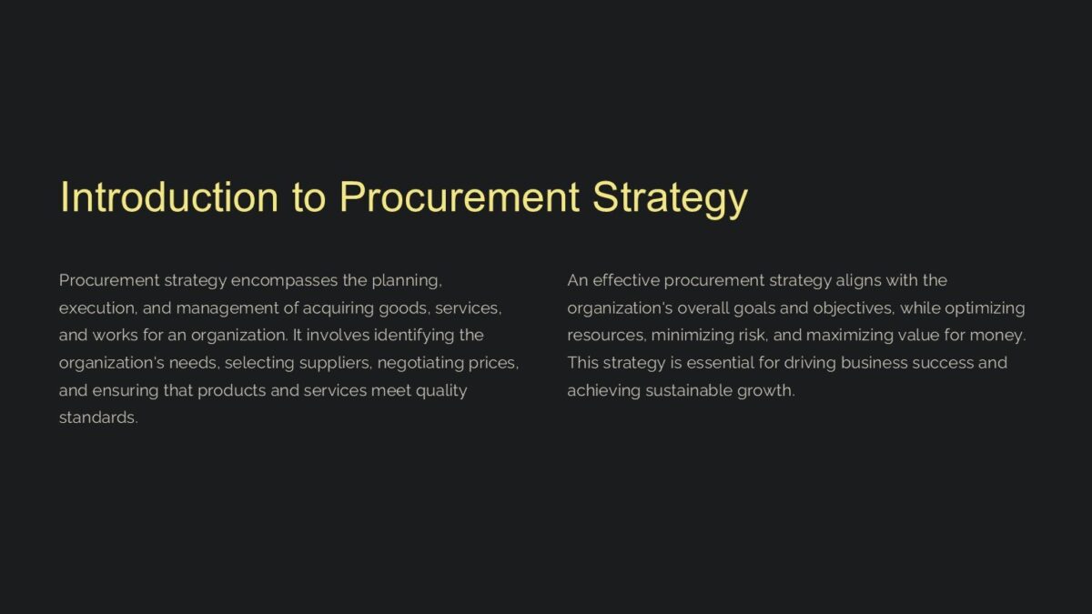 Procurement Strategy PowerPoint Template - PPTUniverse