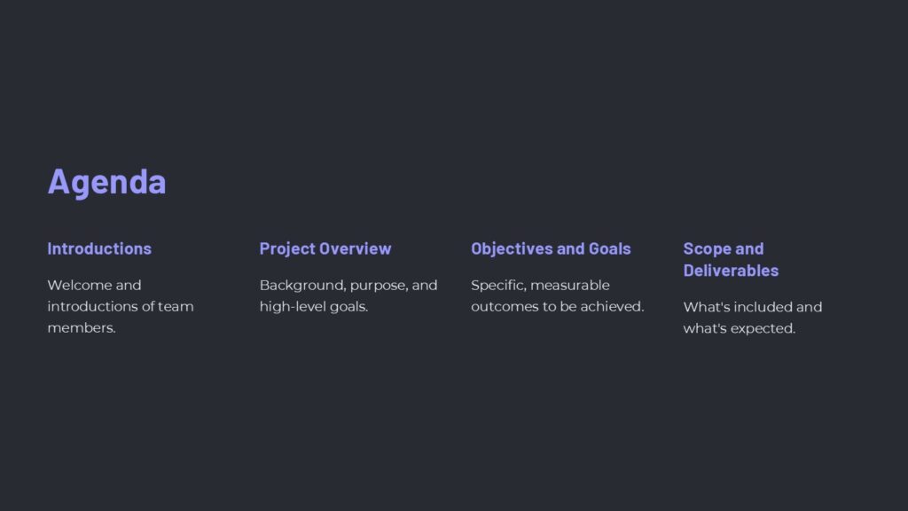 Project Kickoff Meeting PowerPoint Template : 100% Editable PPTx