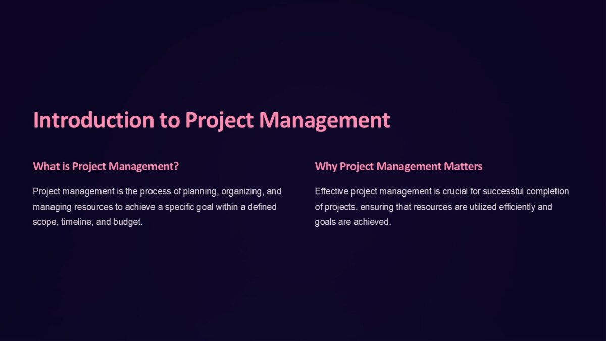 Project Management PowerPoint Template : 100% Editable PPTx