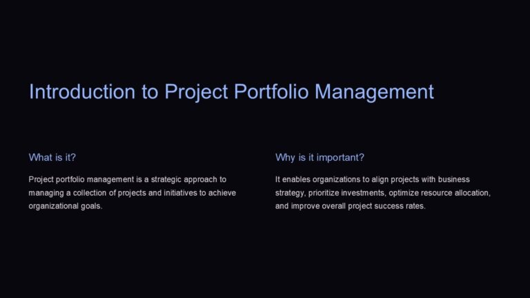 Project Portfolio Management PowerPoint Template : 100% Editable PPTx