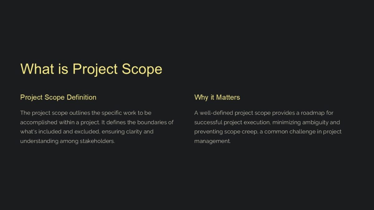Project Scope PowerPoint Template : 100% Editable PPTx