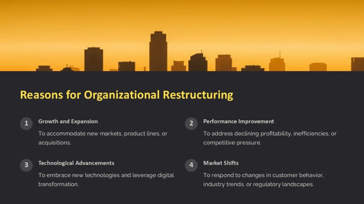 Reasons for Organizational Restructuring PowerPoint Presentation : 100% ...