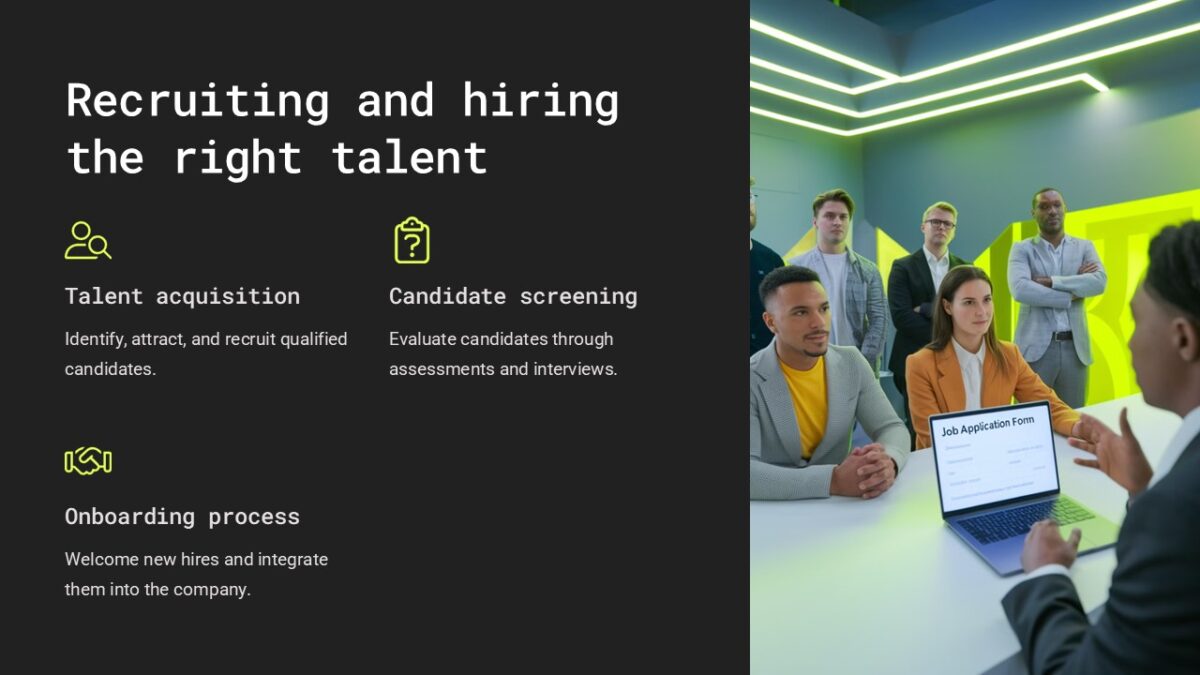 Recruiting and hiring the right talent PowerPoint Presentation : 100% ...