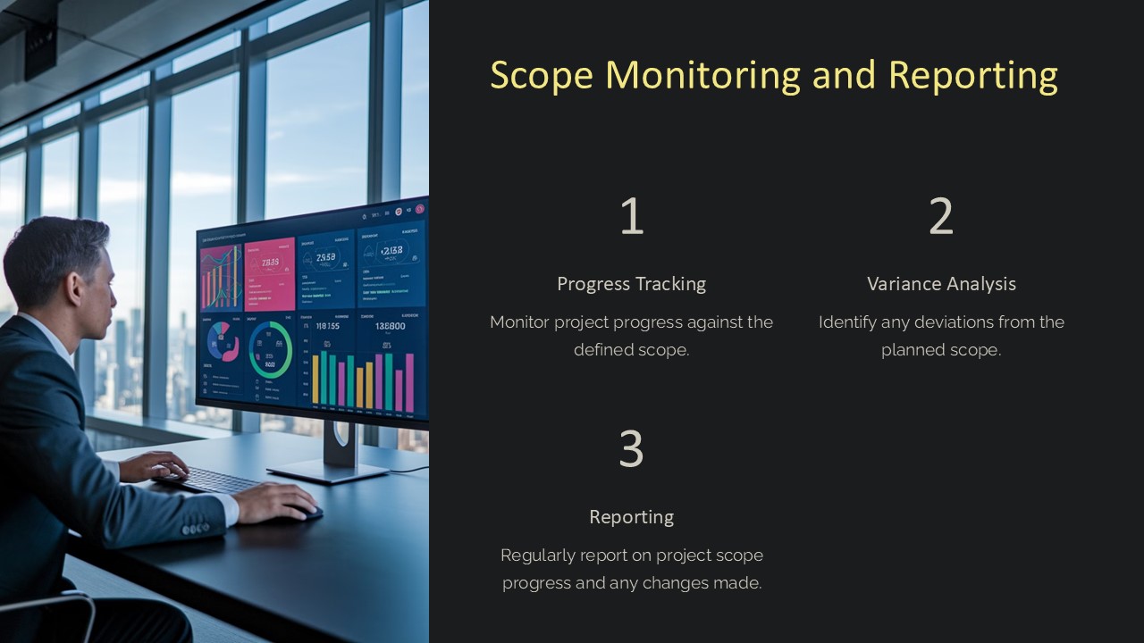 Scope Monitoring And Reporting Powerpoint Presentation Pptuniverse