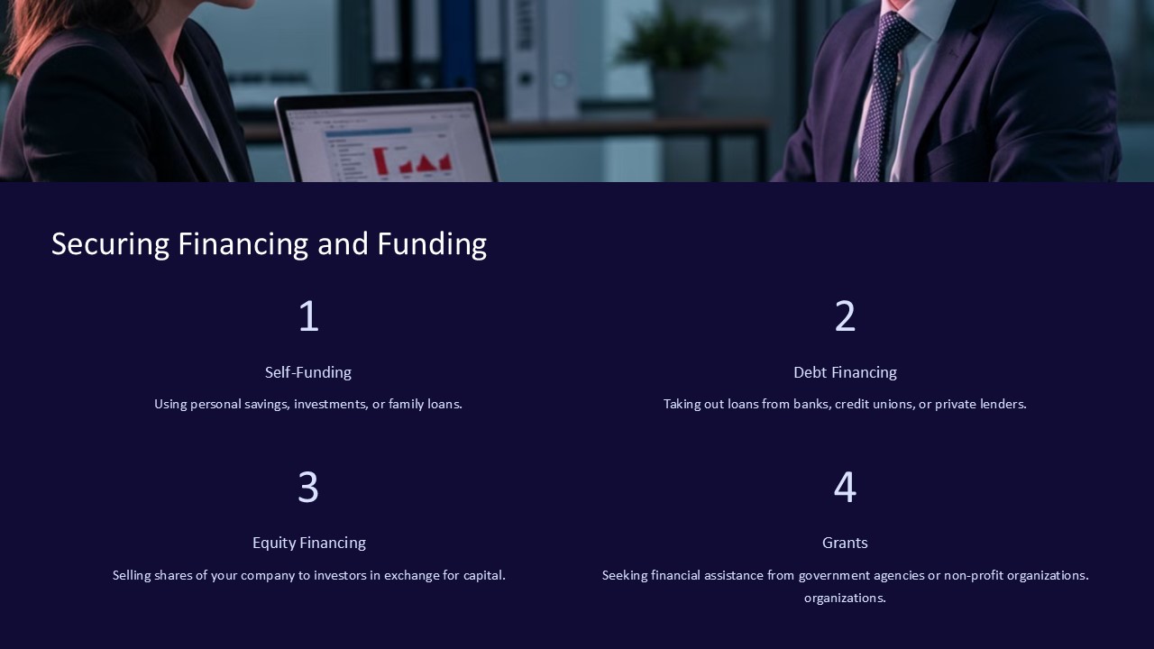 Securing Financing and Funding PowerPoint Presentation - PPTUniverse