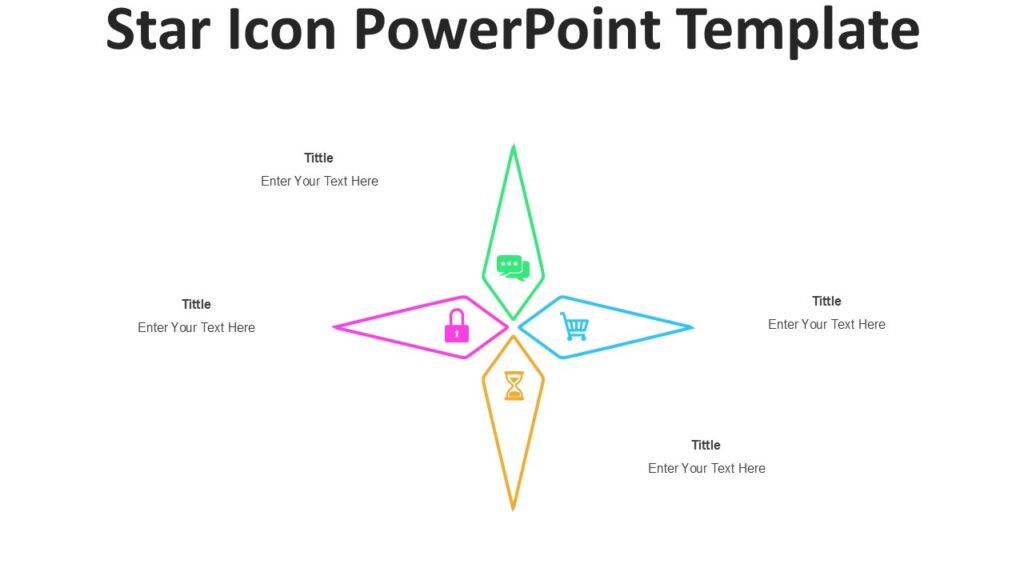 Star Icon PowerPoint Template : 100% Editable PPTx