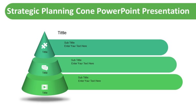 Strategic Planning Cone PowerPoint Presentation : 100% Editable PPTx