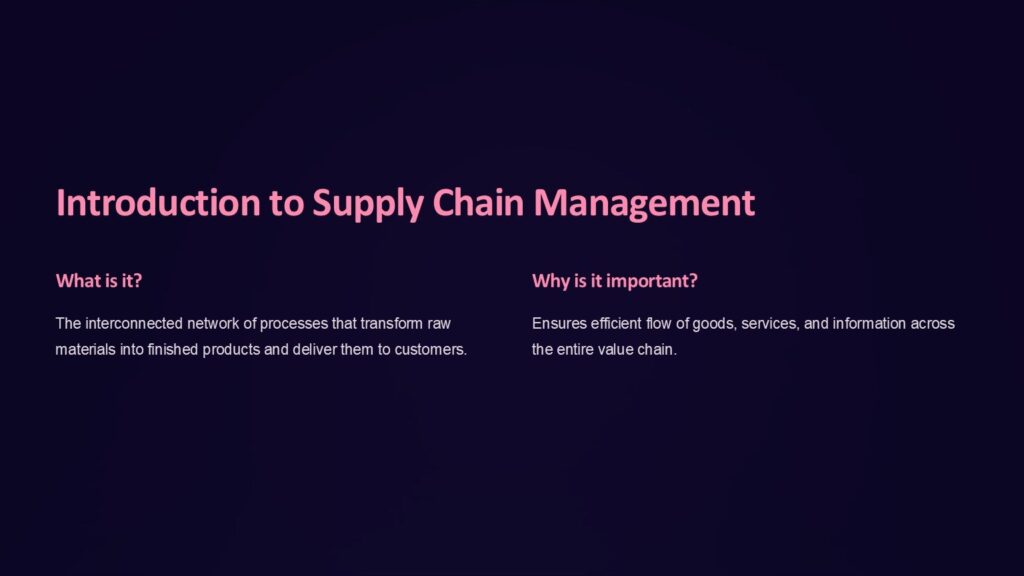 Supply Chain Management PowerPoint Template - PPTUniverse