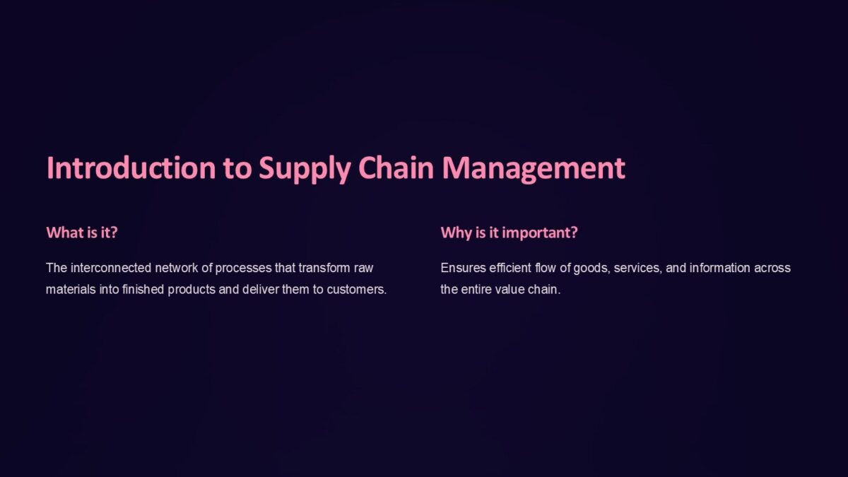 Supply Chain Management PowerPoint Template - PPTUniverse
