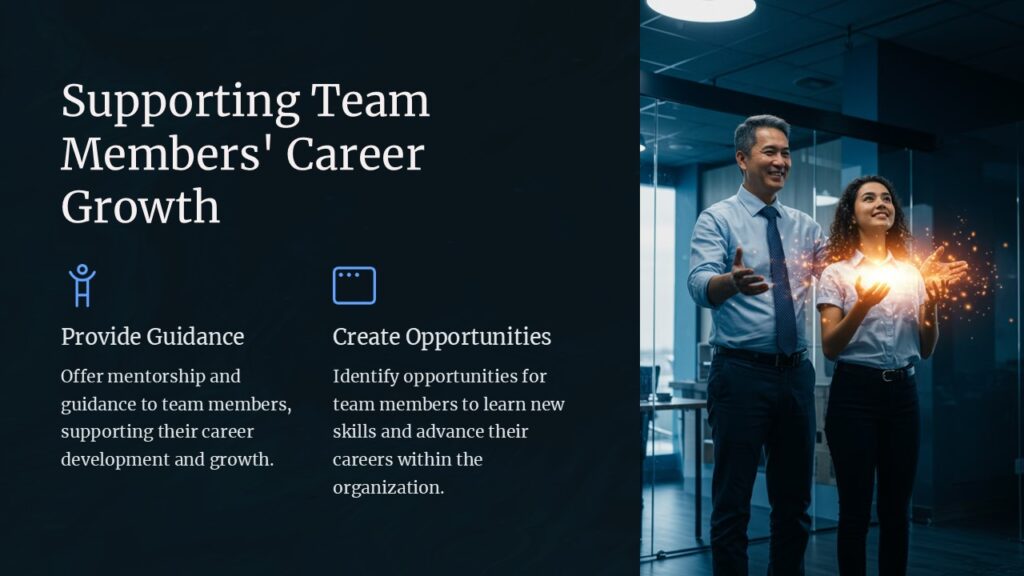 Supporting Team Members Career Growth PowerPoint Presentation : 100% ...
