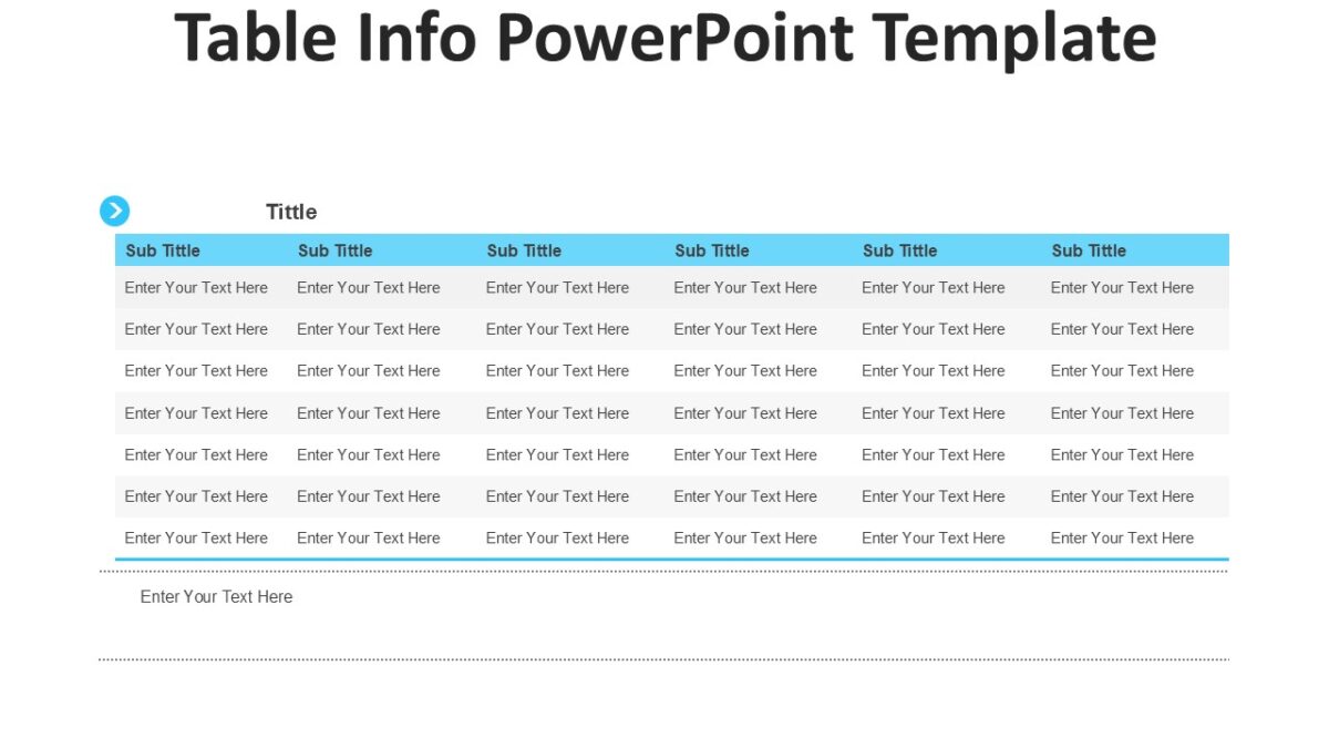 Table Info PowerPoint Template - PPTUniverse