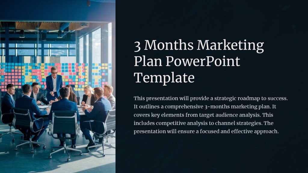 3 Month Marketing Plan PowerPoint Template - PPTUniverse