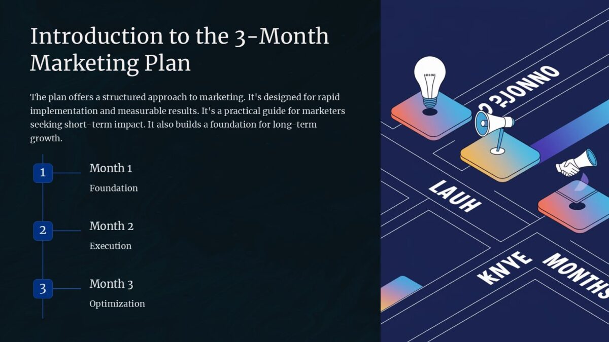 3 Month Marketing Plan PowerPoint Template - PPTUniverse
