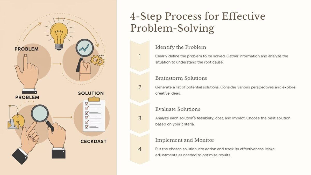 4 Step Process for Effective Problem Solving PowerPoint Presentation ...