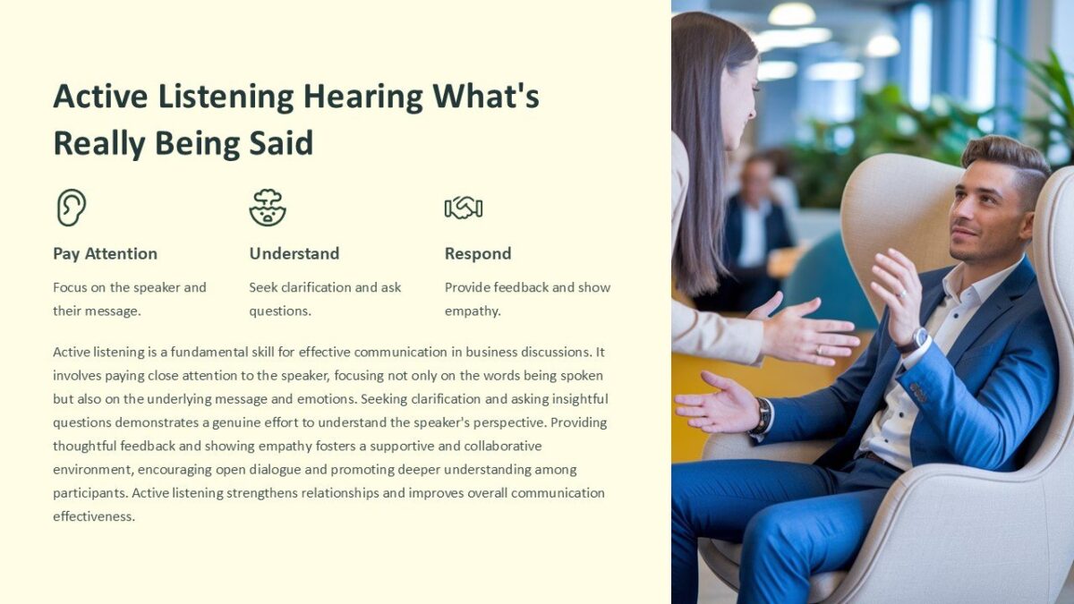 Active Listening Hearing What's Really Being Said PowerPoint ...